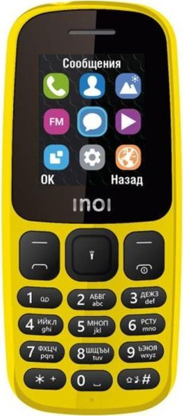 Мобильный телефон INOI Сотовый телефон INOI 101 желтый, желтый - купить ...