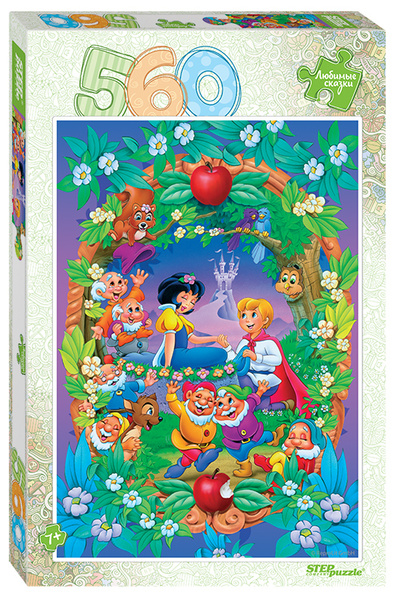 Детский пазл "Белоснежка", игра-головоломка паззл для детей, Step Puzzle, 560 деталей мозаики ...