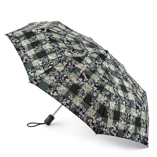 Зонт Fulton, Полный автомат, 3 сложения, черный, серый купить по низкой ...