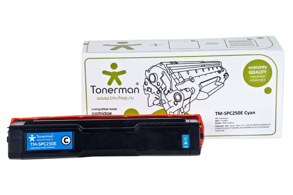 Расходник для печати Tonerman SPC250E, Голубой (cyan), для лазерного ...