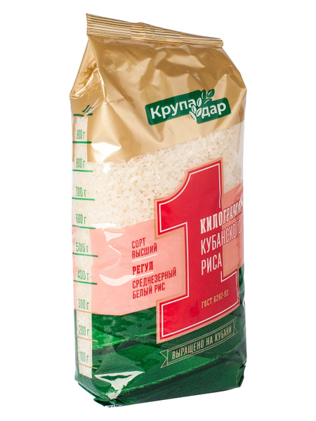 Белый среднезерный рис Крупа Дар "РЕГУЛ", 1 кг - купить с доставкой по ...
