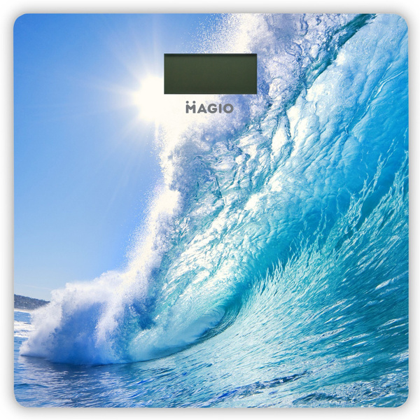 Напольные весы Magio 3D print, электронные, голубой купить по низкой цене с доставкой в интернет ...