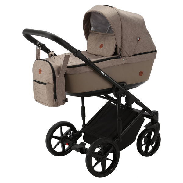 Коляска универсальная Adamex Amelia 2 в 1, AM232 - бежевая, бежевая ...