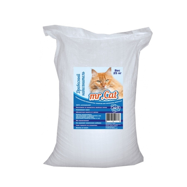 Наполнитель для кошачьего туалета древесный Mr.Cat 70 л (25 кг ...