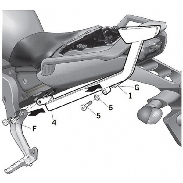 Крепление кофра SHAD Yamaha FZ1 (06-15), задний - купить по низким ...