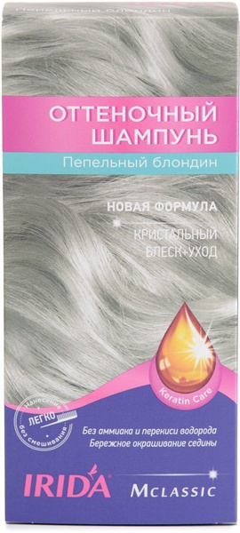IRIDA Оттеночный шампунь "Пепельный блондин", 75 мл - купить с ...