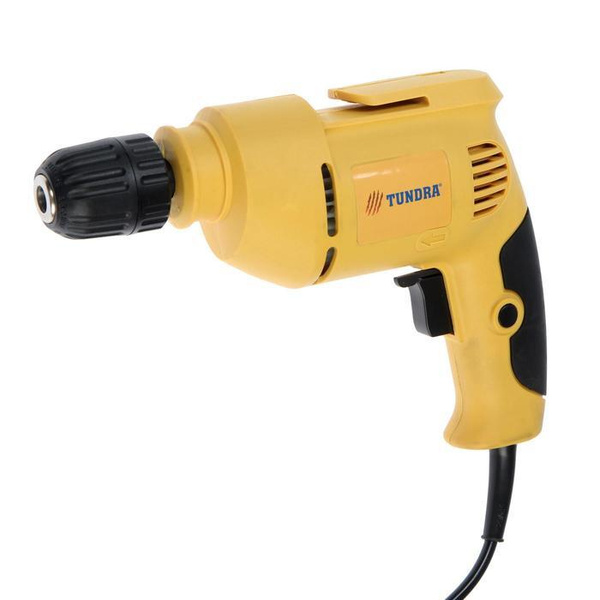 TUNDRA Дрель, патрон БЗ, до 10 мм, 500 Вт, 2800 об/мин 500 Вт 2800 об/мин - купить в интернет ...