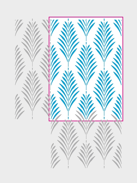 Трафарет на стену Листья-2 паттерн 50х36 см многоразовый из пластика ...