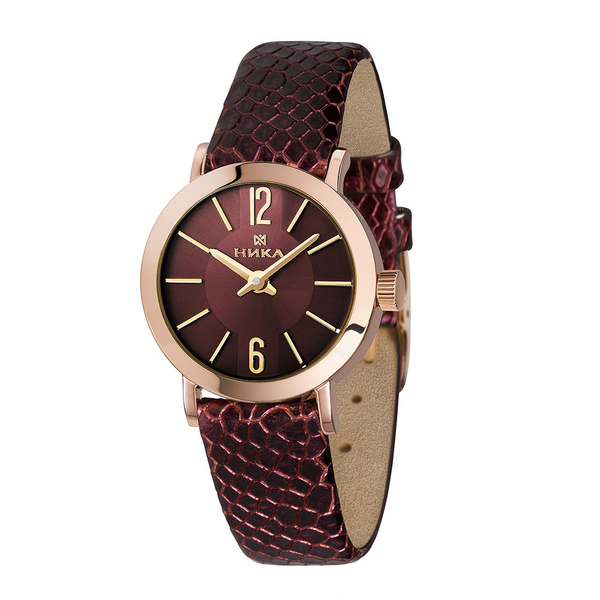 НИКА, Часы наручные женские золотые кварцевые SLIMLINE 0102A.0.1.64A ...