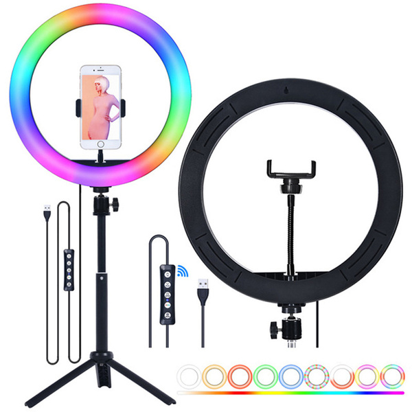 RGB LED Selfie Round Light USB RingLight с зажимом для телефона ...