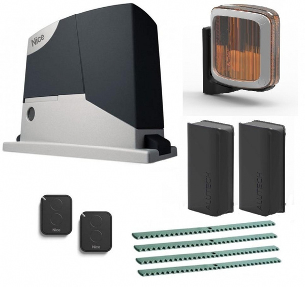 Комплект автоматики для откатных ворот Nice RD400KCE-SL-U/LM-L/Зубчатая рейка (4 шт) - купить с ...