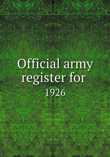 Official army register for . 1926 купить на OZON по низкой цене (153892955)