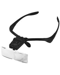 Лупа налобная 3.5x (очки) с подсветкой (2 LED) Kromatech MG9892B - купить с доставкой по ...