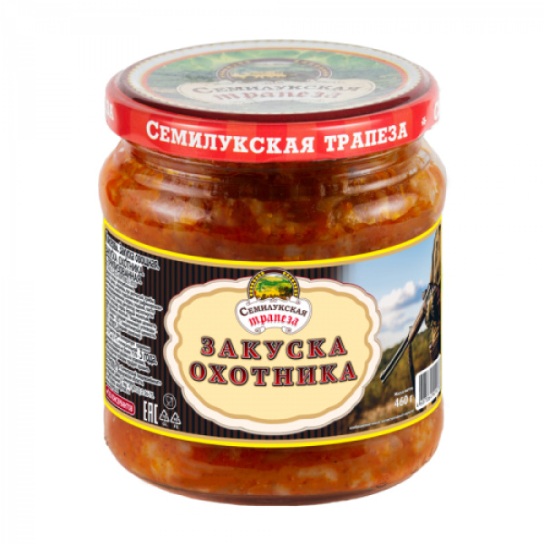 СЕМИЛУКСКАЯ ТРАПЕЗА Закуска овощная "Закуска охотника", 460 гр - купить ...
