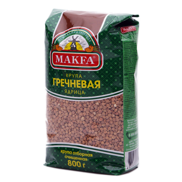 MAKFA Гречневая крупа ядрица, 800 гр, 2 шт. - купить с доставкой по ...