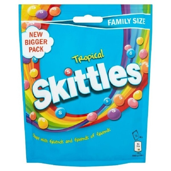 Skittles драже Tropical Punch / Скитлс драже Тропический Пунш 152гр ...