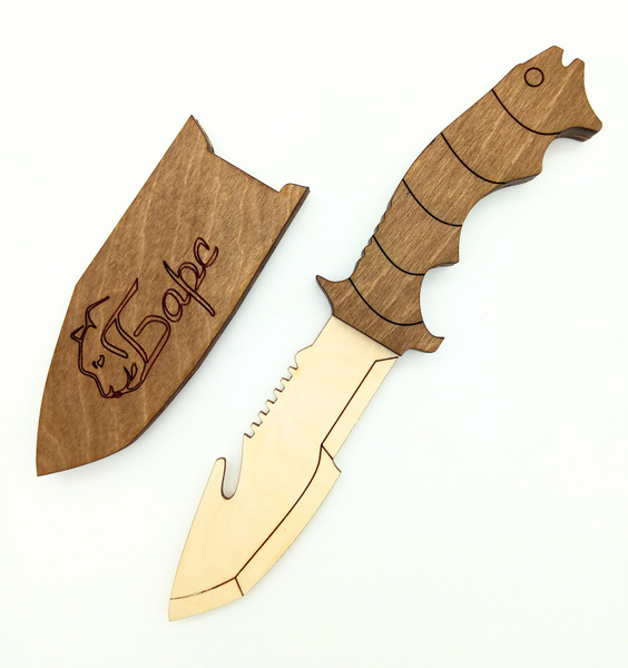 Деревянный нож "Барс-2" с ножнами купить на OZON по низкой цене (374542415)