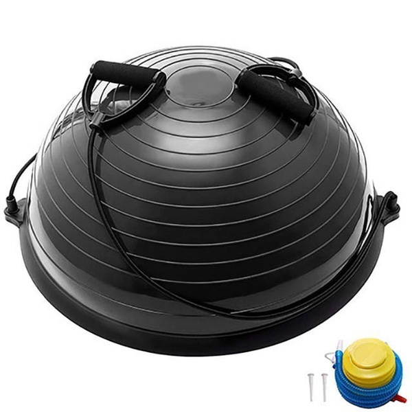 BOSU055 Полусфера BOSU гимнастическая, 58см, в комплекте с эспандером и ...
