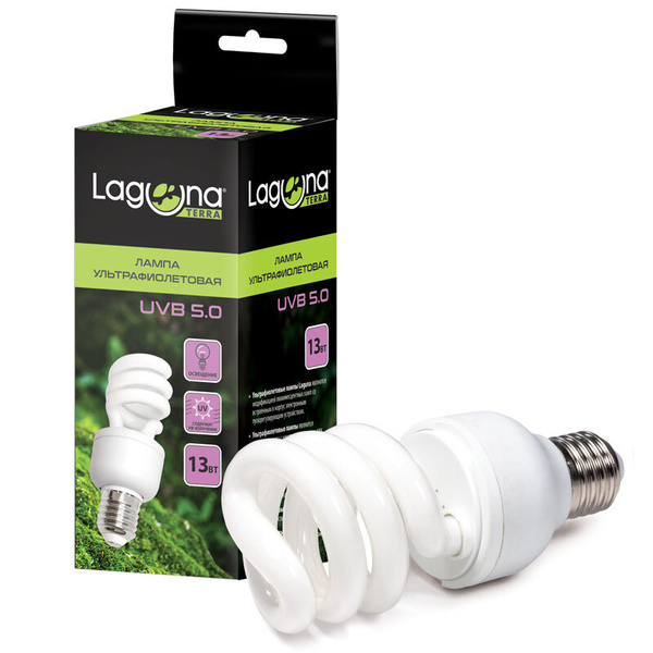 Лампа ультрафиолетовая для рептилий, террариумов Laguna Terra UVB 5.0 ...