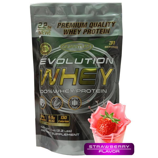 Quantum Nutraceuticals Evolution Whey - 1000 грамм, клубника (31 порция ...