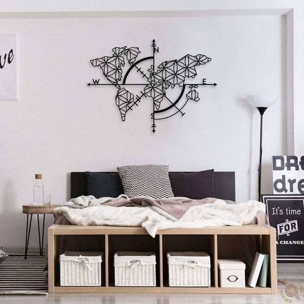 Украшение настенное интерьерное Карта орнамент дерево купить по доступным ценам в интернет