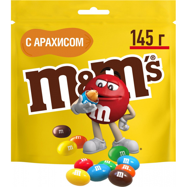 Конфеты Драже M&M's с арахисом, 145 грамм - купить с доставкой по ...