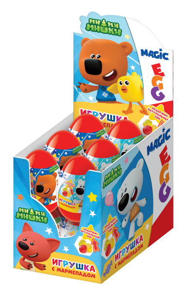 Конфитрейд MAGIC EGG МИ-МИ-МИШКИ Мармелад в пластиковом яйце с игрушкой ...