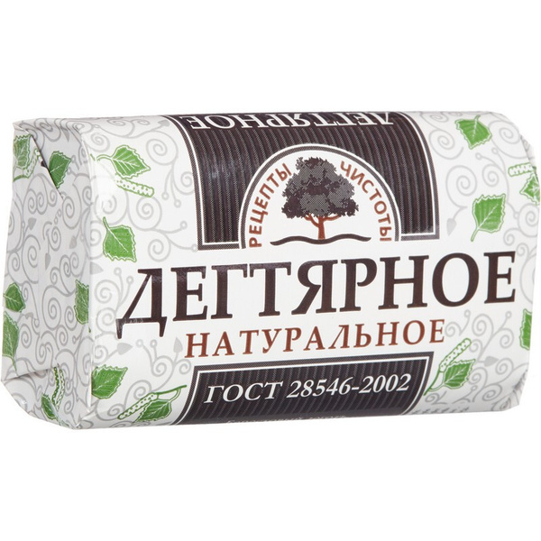 Мыло туалетное Рецепты чистоты Дегтярное 90г - купить с доставкой по ...