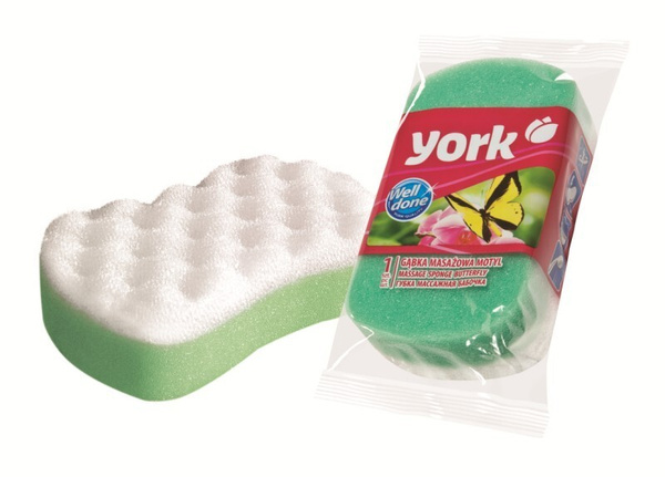 York Губка для тела массажная Бабочка, 20 г. - купить с доставкой по ...