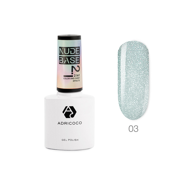 ADRICOCO Светоотражающая цветная база "NUDE BASE 2 IN 1" №03 - купить с доставкой по выгодным ...