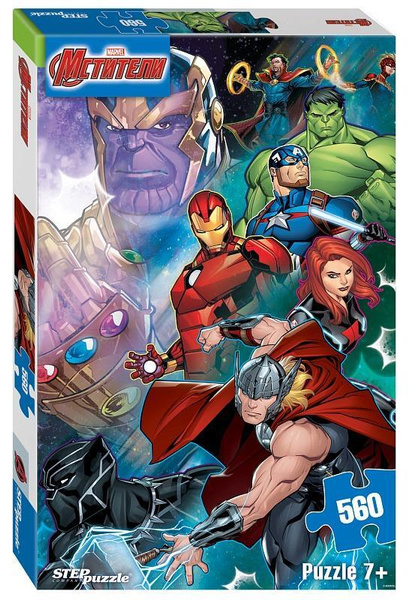 Пазл для детей Step puzzle 560 деталей, элементов: Черная вдова (Marvel) - купить с доставкой по ...