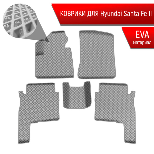 Коврики в салон автомобиля Richmark Romb EVA SantaFe2R, цвет серый - купить по выгодной цене в ...