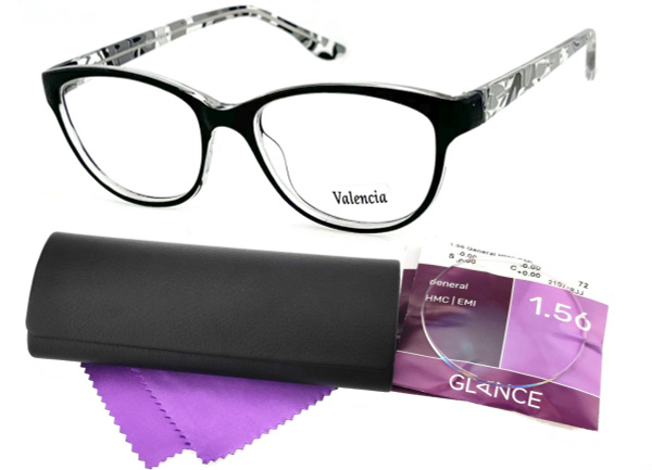 Очки VALENCIA с футляром, мод. 42314 Цвет 4 с линзами GLANCE -3.25 РЦ ...