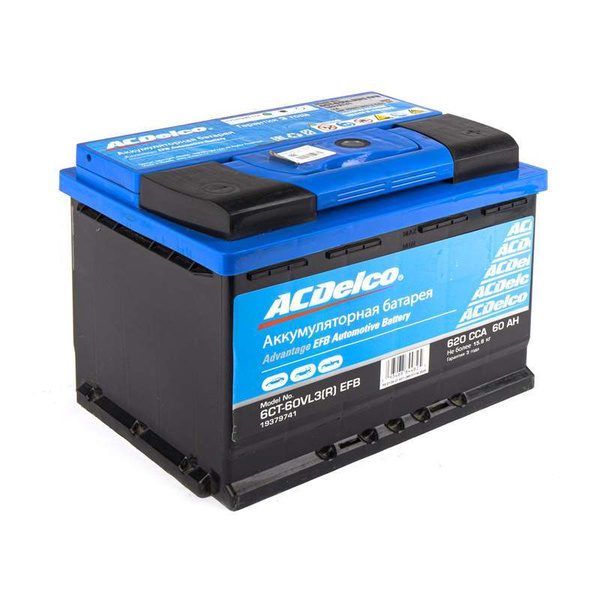 ACDelco Аккумулятор автомобильный, 60 А•ч, Обратная (-/+) полярность ...