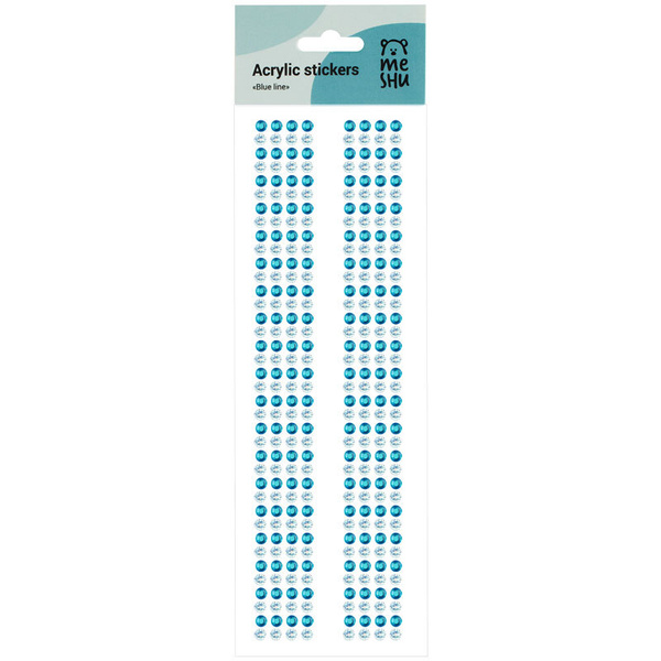 Наклейки акриловые MESHU "Blue line", 25*7,8см , 5 шт - купить с доставкой по выгодным ценам в ...