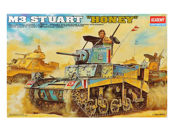 13270 Academy Сборная модель Американский танк M3 Stuart Honey (1:35 ...
