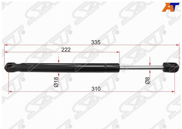 Амортизатор капота LAND ROVER RANGE ROVER EVOQUE 11- - SAT арт ...