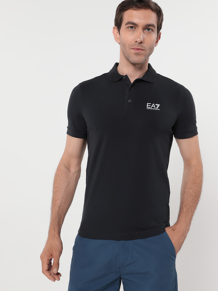 Поло EA7, размер 46, 48, цвет темно-синий, 95% хлопок, 5% эластан - купить по выгодной цене в ...