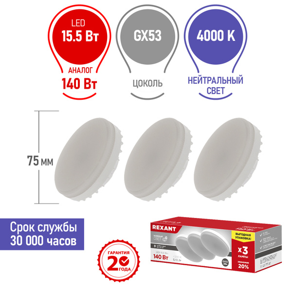 Лампочка REXANT Софит 1240 Лм 4000 К - купить в интернет магазине OZON (389449038)