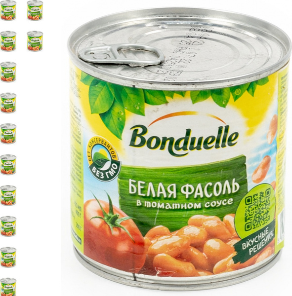 Фасоль Bonduelle белая консервированная 425г (комплект из 12 шт ...