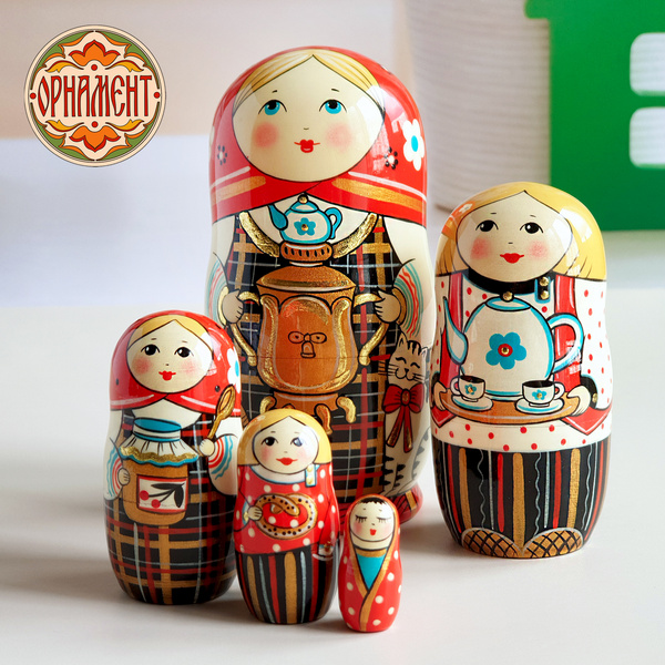 Матрешка деревянная детская развивающая игрушка 5 мест 11 см купить c ...