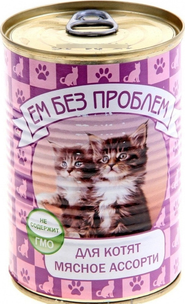 Влажный корм для котят Ем без проблем мясное ассорти 410г купить на ...