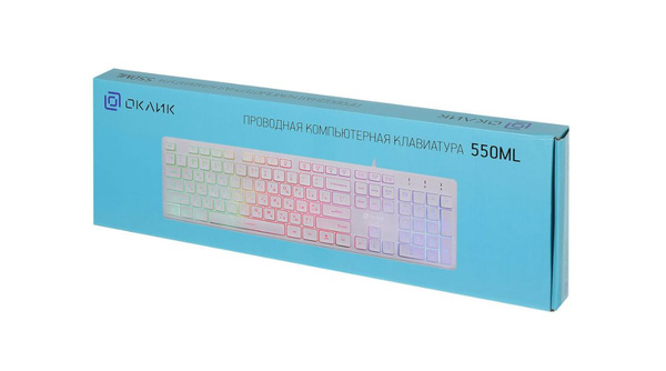 Мембранная клавиатура OKLICK 550ML белая_2523 озон купить по низкой ...