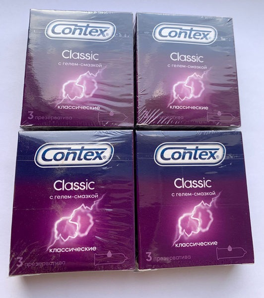Презервативы Contex Classic классические с гелем-смазкой естественные ощущения - 4 упаковки - по ...