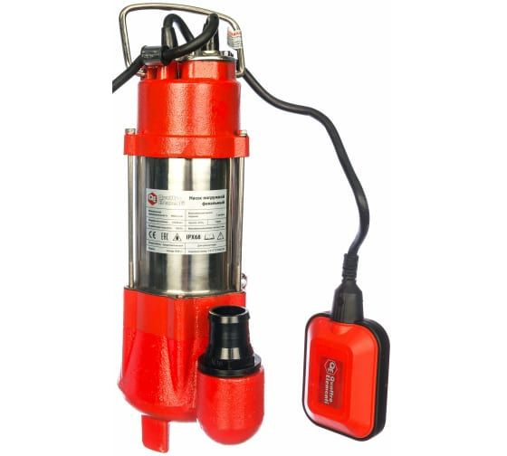 Насос фекальный QUATTRO ELEMENTI Sewage 300F Ci (300Вт,150л/мин,погр.4м ...
