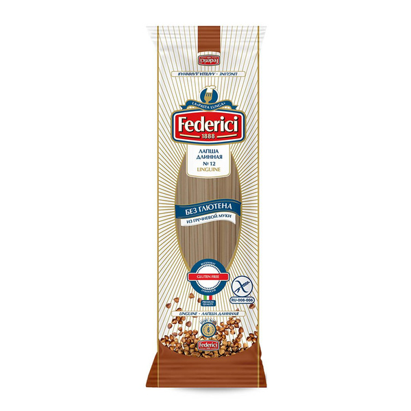 Макароны Federici Linguine без глютена из гречневой муки Лапша длинная ...