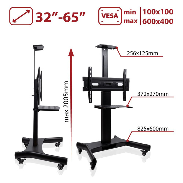Стойка для телевизора с двумя полками Arm media PT-STAND-11 / до 65 ...