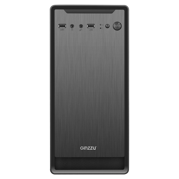 Ginzzu Компьютерный корпус B180 450W, черный (Ginzzu B180 (450W 12см ...