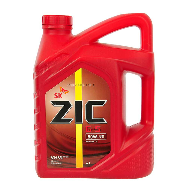 Масло трансмиссионное ZIC G-5 80w90 Gl-5 синтетика 4 л 162633 - купить ...