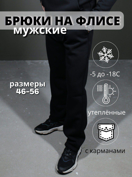 Брюки спортивные DOLPHIN JEANS Футер с начёсом Мужской - купить по ...